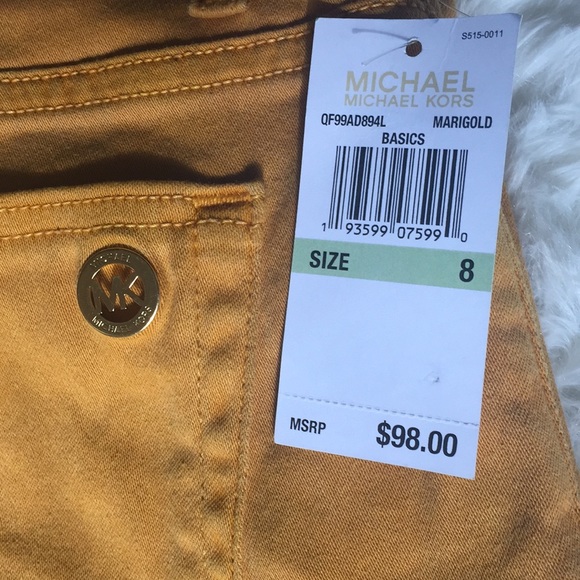 Michael Kors | Jeans | Nwt Michael Kors Izzy Skinny Jeans Gold Mustard ...